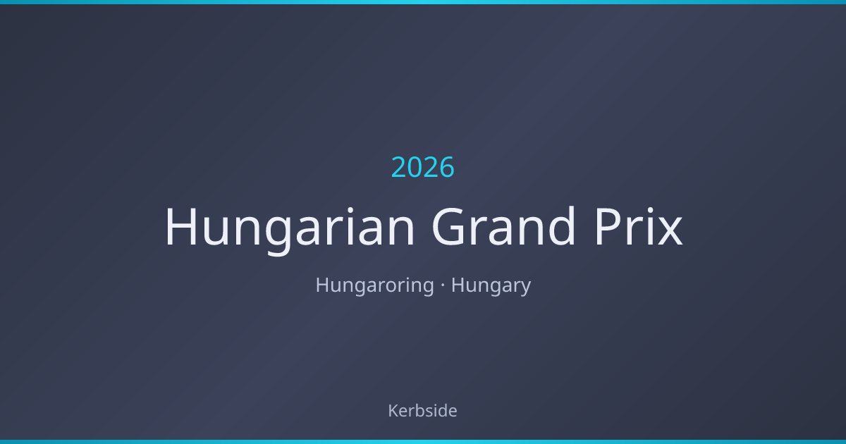2026 Hungarian Grand Prix Race — Results & Data | Kerbside