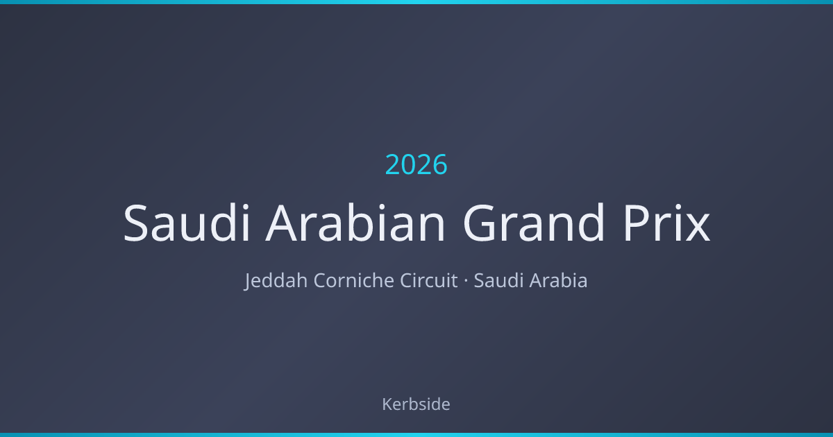 2026 Saudi Arabian Grand Prix Race — Results & Data | Kerbside
